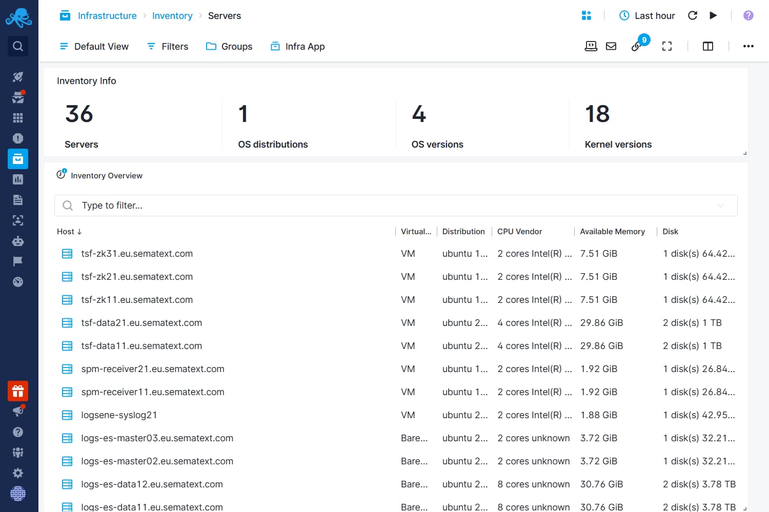 Sematext IT Inventory Management Software | Asset Tracking System